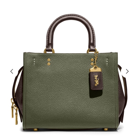 Coach | Bags | Coach Rogue 25 In Regenerative Leather Colorblock Army ...